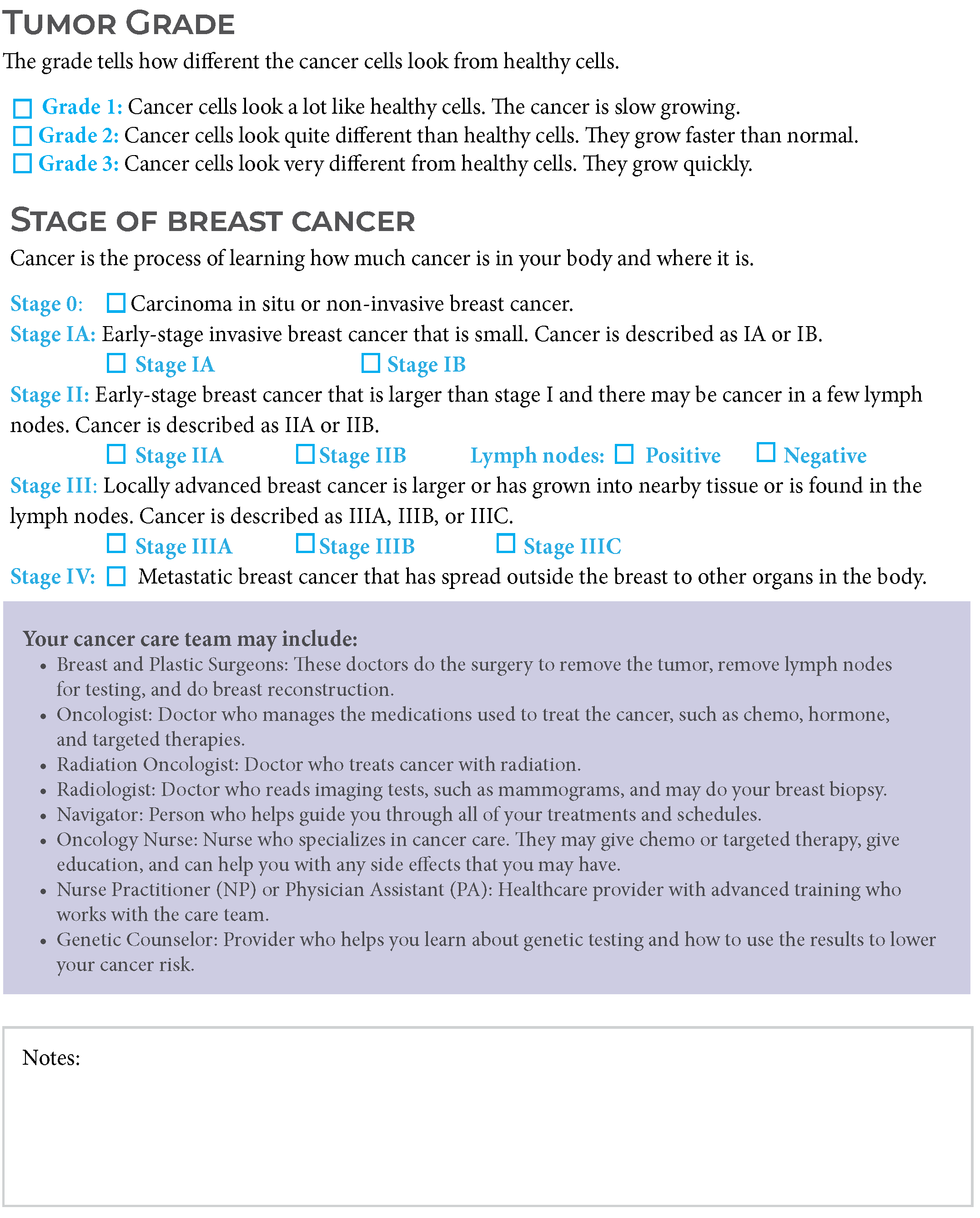Your Breast Cancer Diagnosis Form | OncoLink